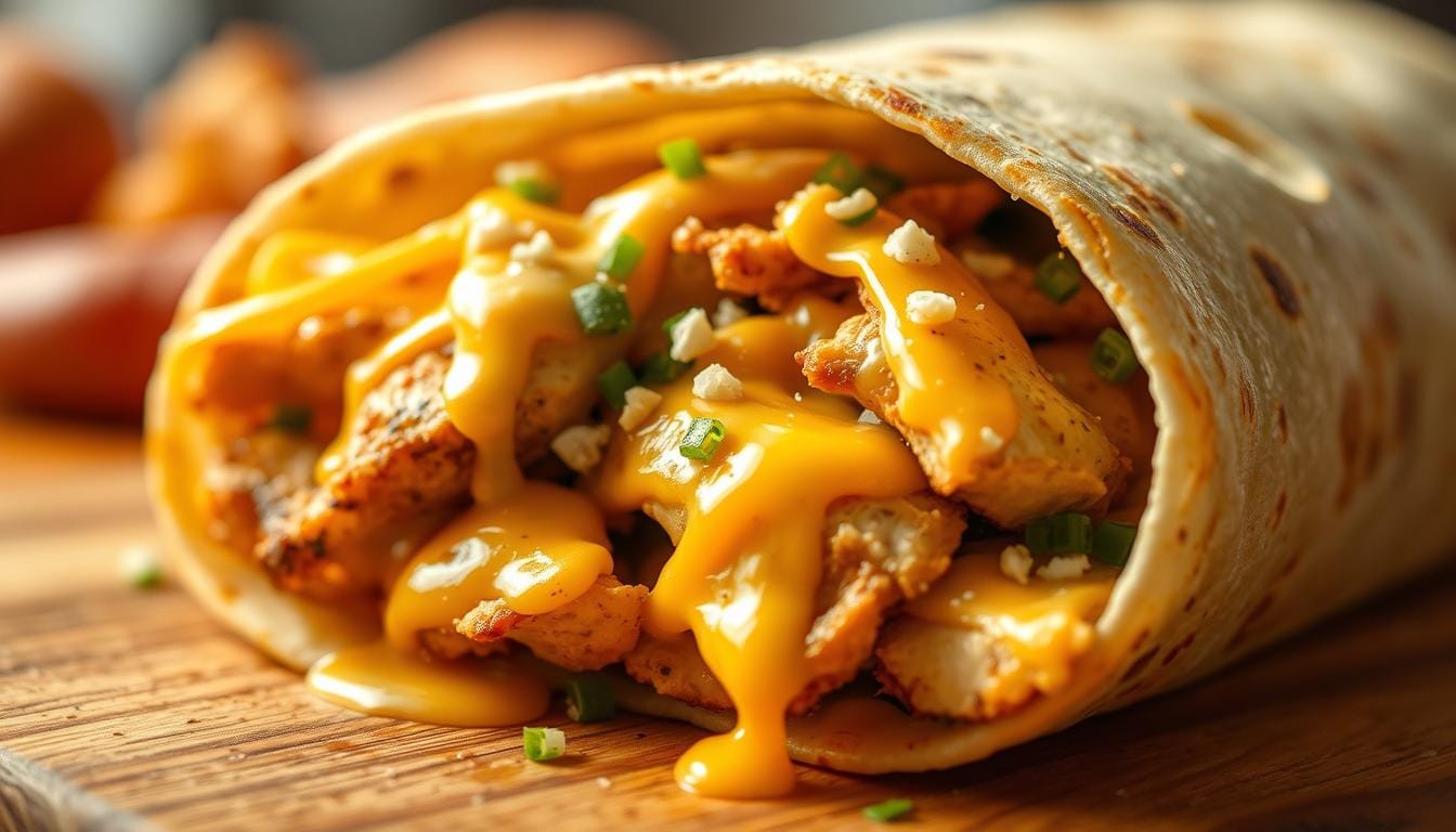How to Make Cheesy Garlic Chicken Wraps in Minutes
